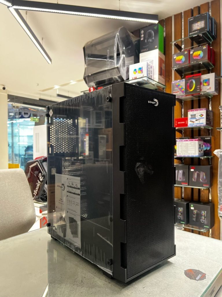 E-Dragon druk Gaming Case black without fans | ZI Computers