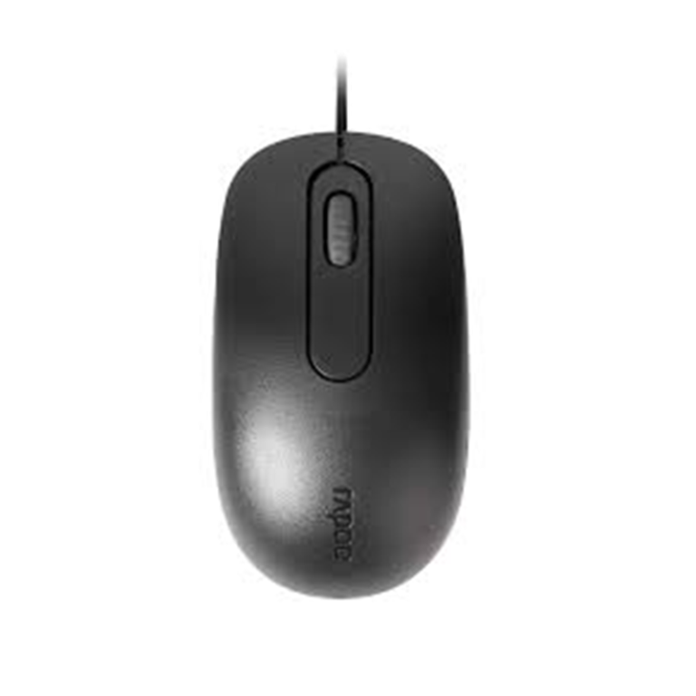 RAPOO N200 Wired Optical Mouse Black – Precision Gaming